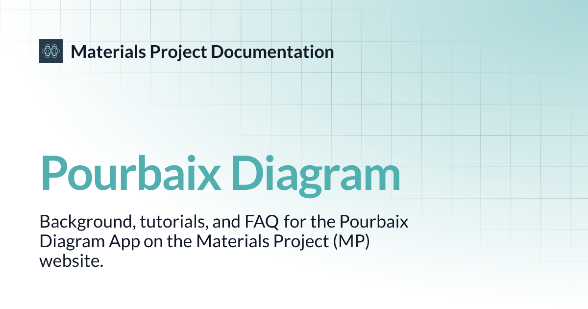 Pourbaix Diagram | Materials Project Documentation